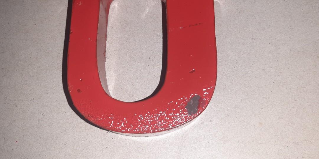 Alphabet Letter U Steel Galvanized Iron Sheet Material Display Decor ...