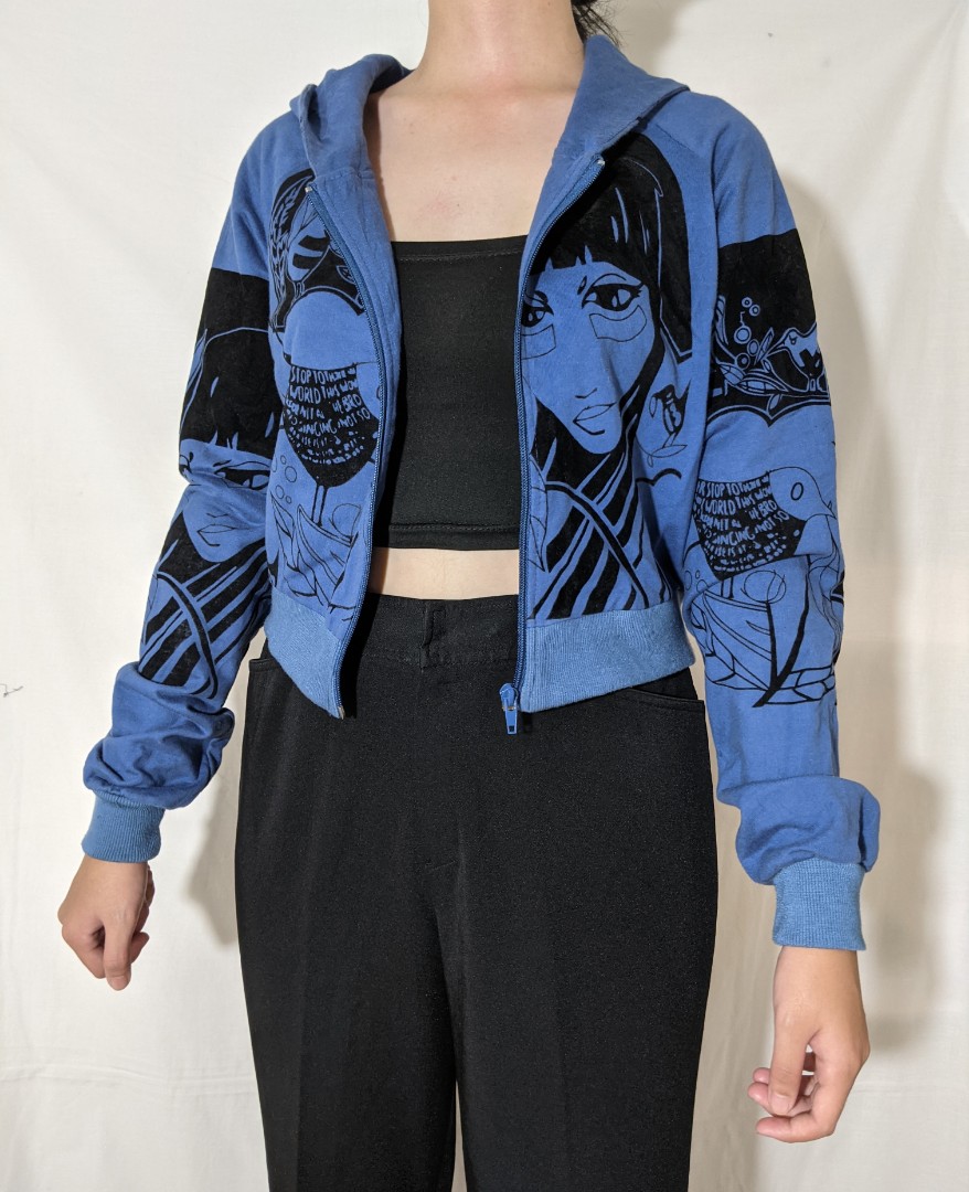Anime cropped gamusa jacket, Women's Fashion, Coats, Jackets and ...