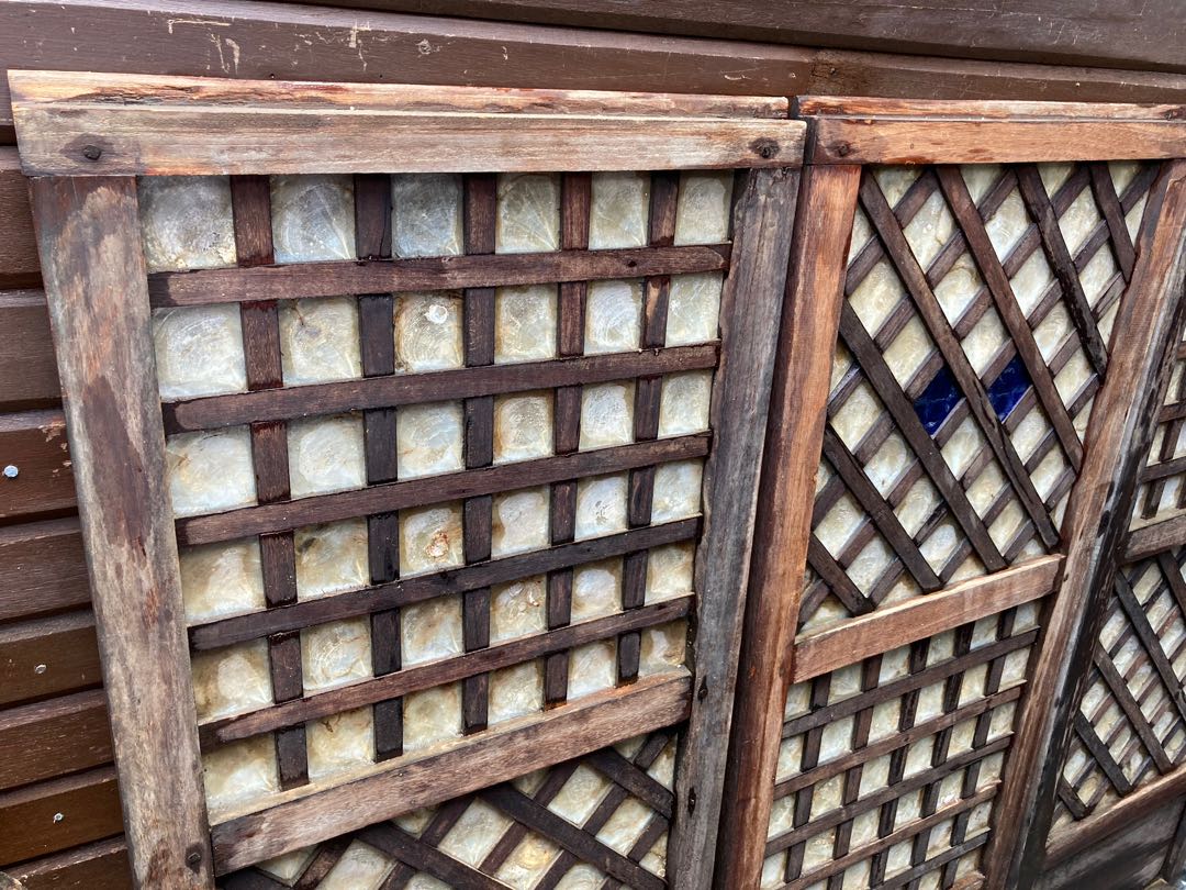 Antique Capiz windows Solid narra yakal, Hobbies & Toys, Memorabilia ...
