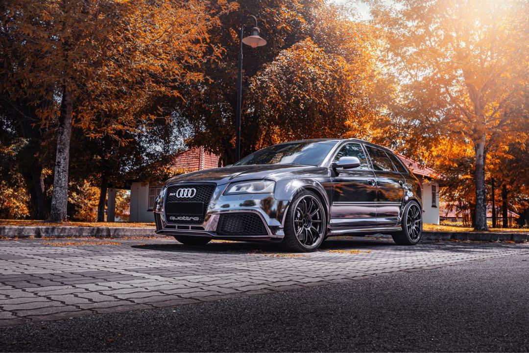 Audi RS3 Black Chrome Full Wrap (Car Wrapping), Car Accessories ...