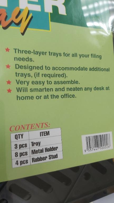 BNIB A4 Black Paper Tray (3-tier), Hobbies & Toys, Stationery & Craft ...