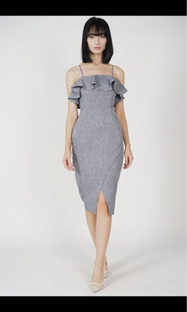 BNWT MDS - Phylie Overlay Ruffled Dress in, Women's Fashion, Dresses & Sets, Dresses on Carousell