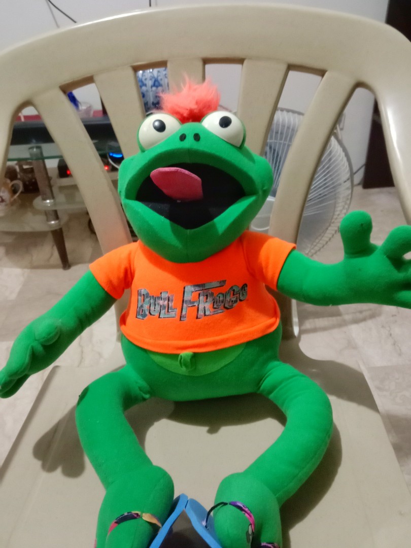 Bull frog Rare soft toy 90's, Hobbies & Toys, Toys & Games on Carousell
