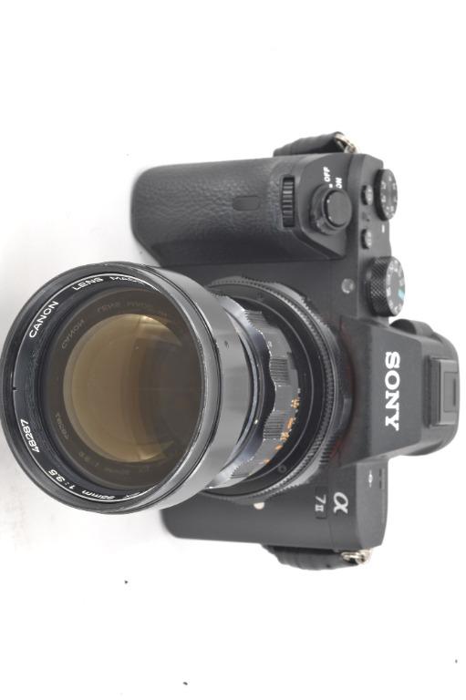 CANON EX AUTO FILM CAMERA with ORIGINAL FLASH & 4 LENSES 35mm F:3.5 ...