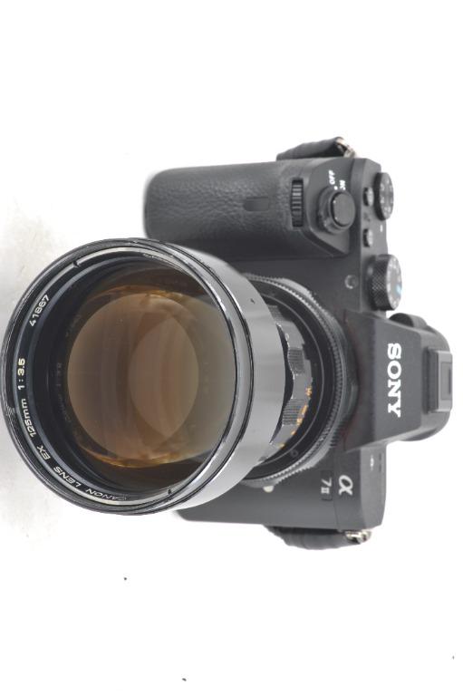 CANON EX AUTO FILM CAMERA with ORIGINAL FLASH & 4 LENSES 35mm F:3.5 ...