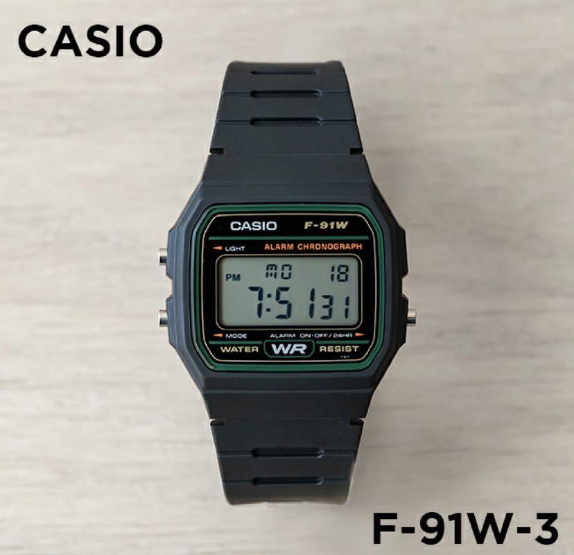 Casio Vintage F91 Digital Watch Resin Strap F91W-3D Brand New F91W-3DG, Men's Fashion, Watches ...