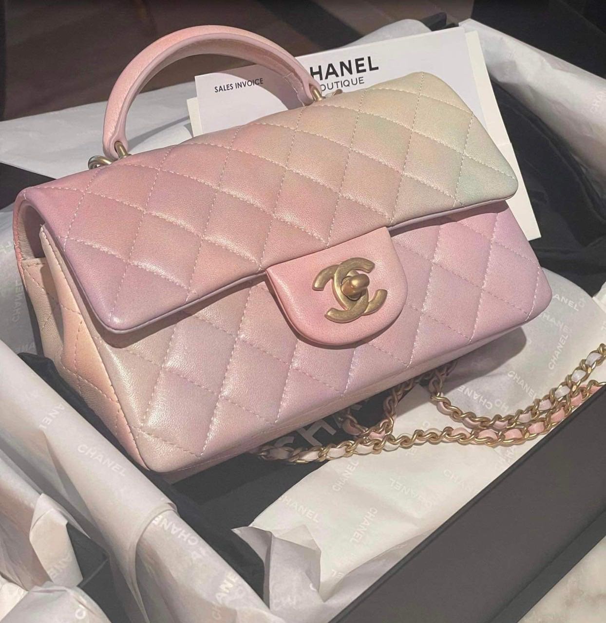 CHANEL MINI TOP HANDLE MINI FLAP, Luxury, Bags & Wallets on Carousell