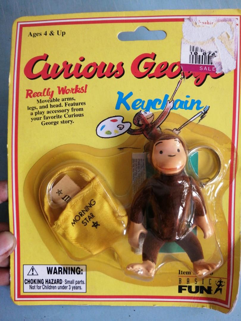 Curious George Figurine Keychain, Hobbies & Toys, Toys & Games on Carousell