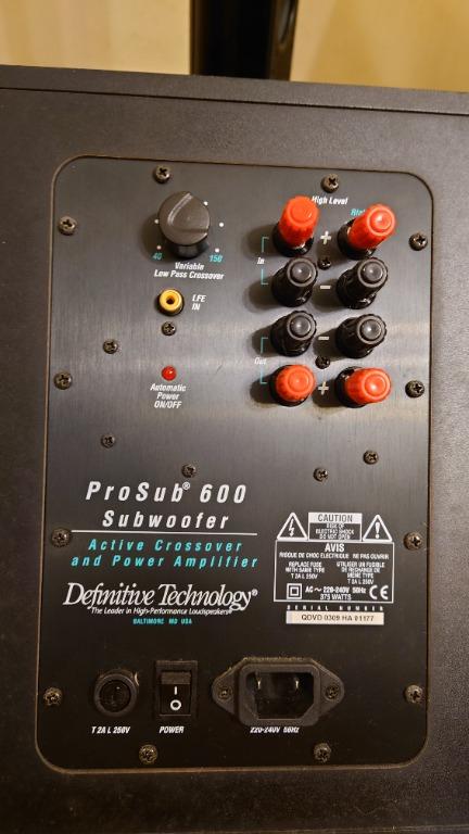 Definitive Technology (USA) ProSub 600 Subwoofer and Mythos Five ...