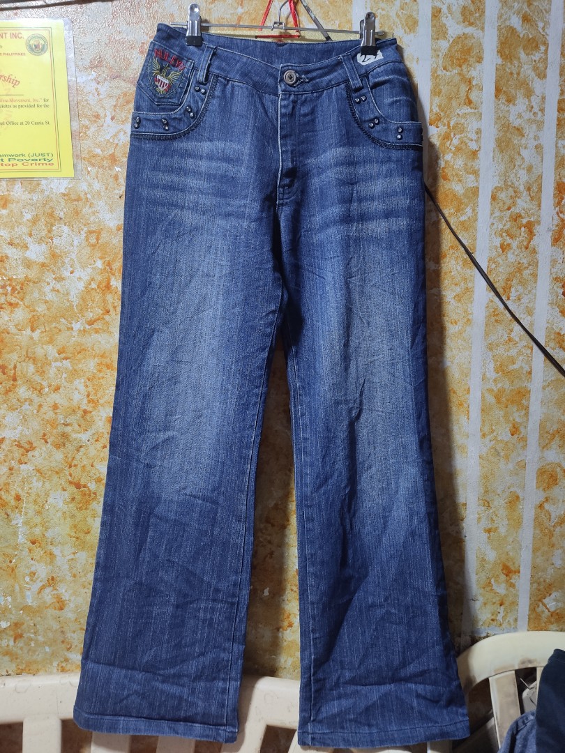 Denim Squarepants, Women's Fashion, Bottoms, Jeans on Carousell