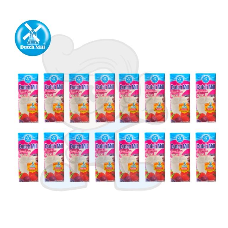 Dutch Mill UHT Yoghurt Drink Superfruits with Mixed Berries Juice (16 x ...