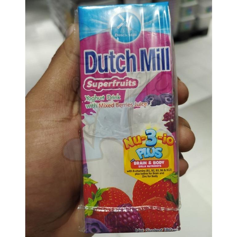 Dutch Mill UHT Yoghurt Drink Superfruits with Mixed Berries Juice (16 x 180ml), Food & Drinks ...