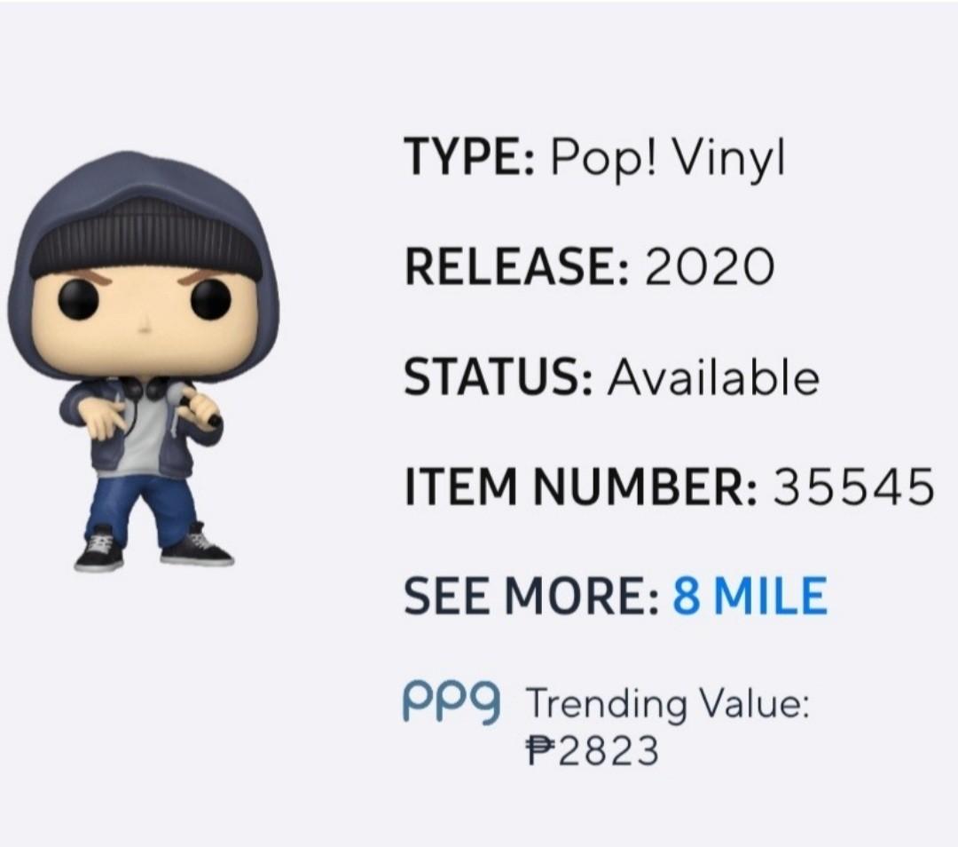 Eminem Funko pop 8 mile B-rabbit, Hobbies & Toys, Toys & Games on Carousell