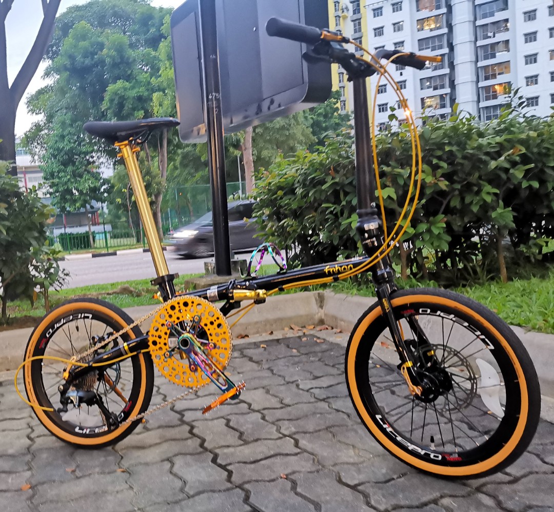 Fnhon gust 16" tiagra 10 speed black gold edition, Sports Equipment ...