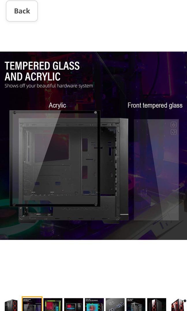 GOLDEN FIELD Z3 ATX Computer Case, Gaming PC Case, Mid Tower, Pre ...