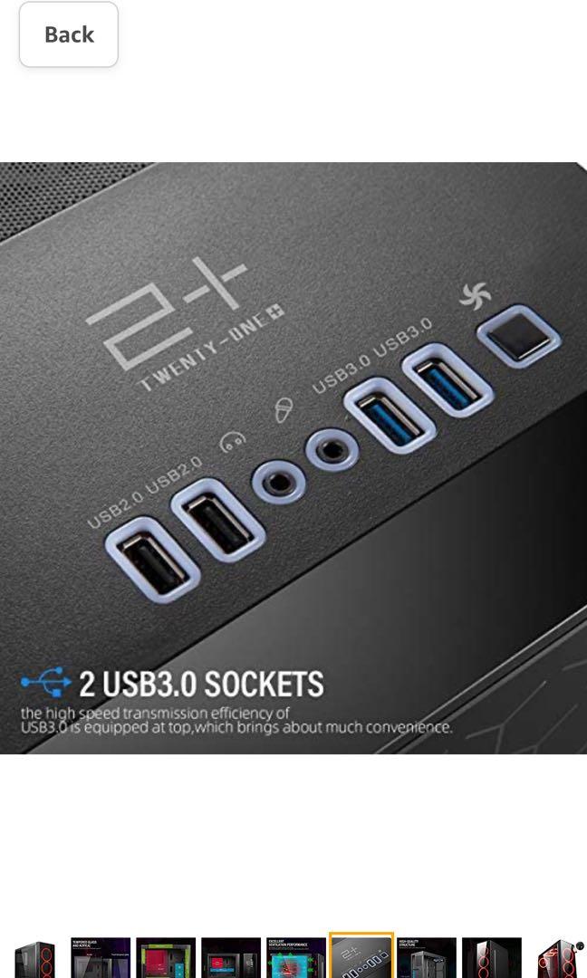 GOLDEN FIELD Z3 ATX Computer Case, Gaming PC Case, Mid Tower, Pre ...