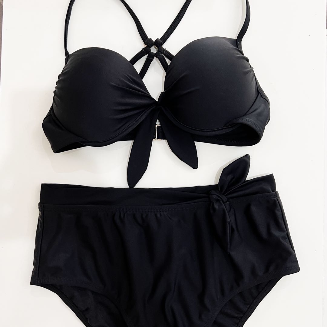 Hot Water high rise two piece swimsuit set, Women's Fashion, Swimwear ...