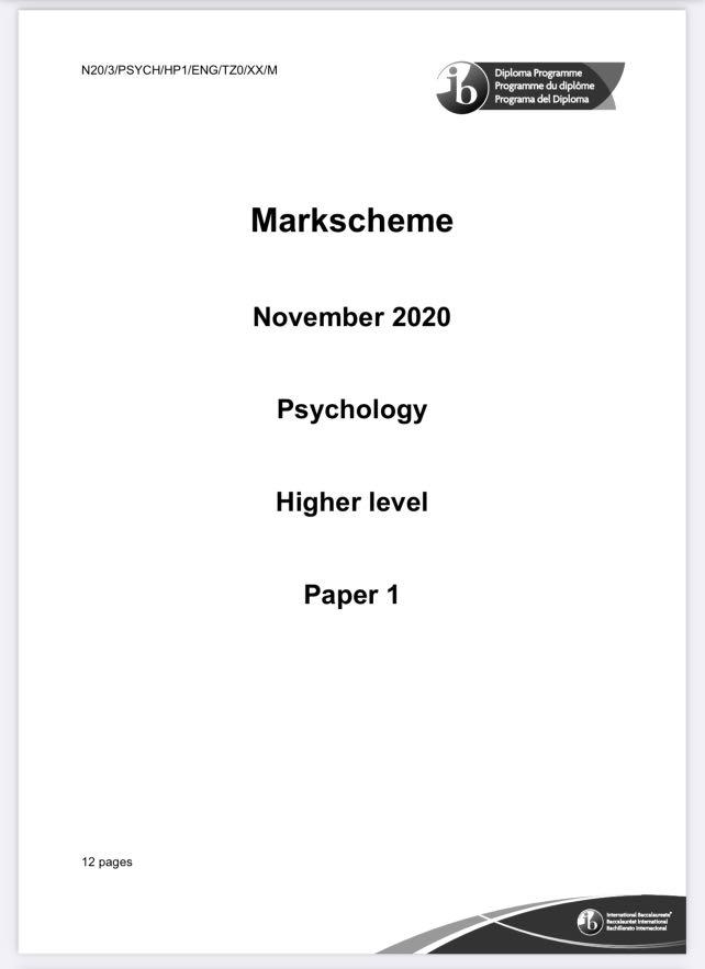 IB SL HL Psychology Past Year Papers, Hobbies & Toys, Books & Magazines ...