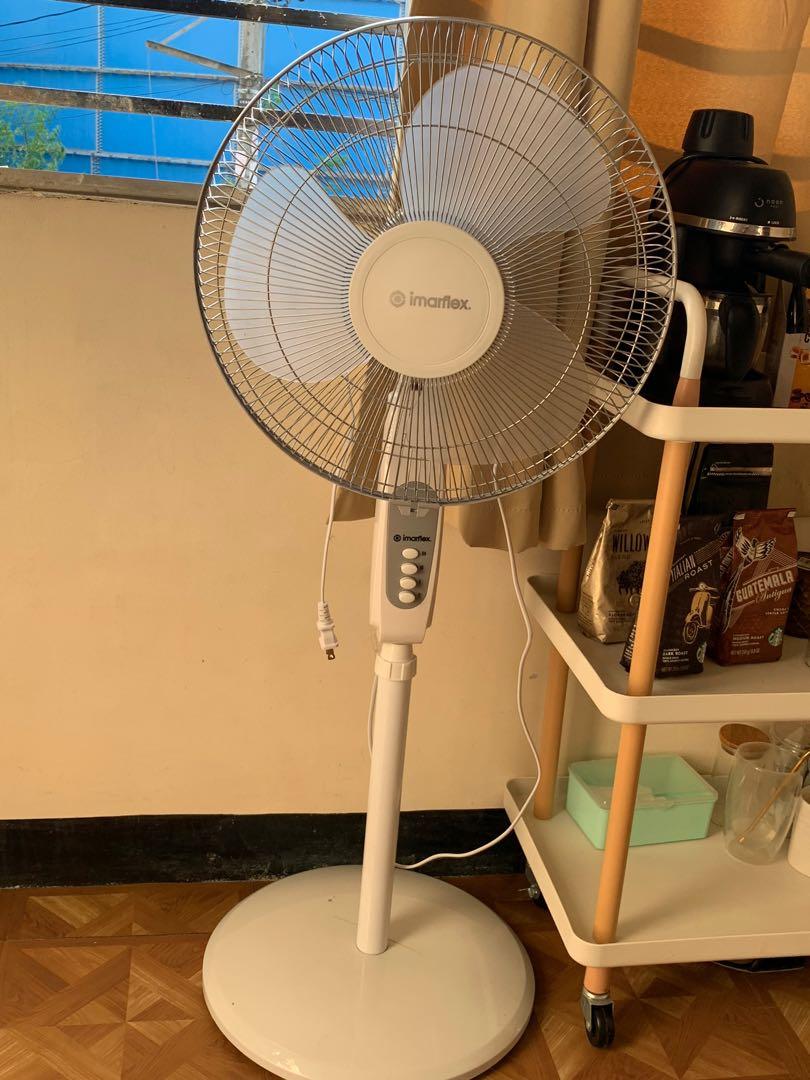 Imarflex White Stand Fan 16”, Furniture & Home Living, Lighting & Fans ...
