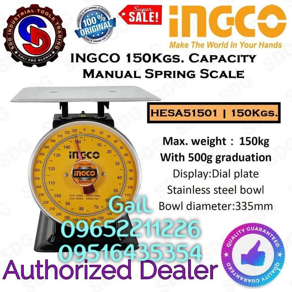 INGCO 20kgs., 60kgs. & 150kgs. Manual Spring Scale, Table Top ...