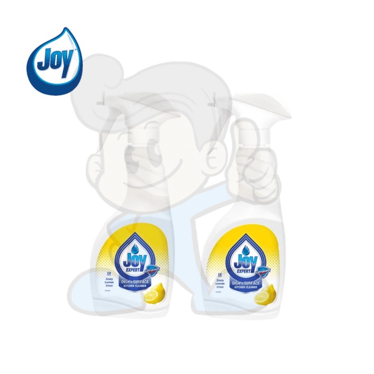 Joy Expert Zesty Lemon Dish & Surface Kitchen Cleaner Spray (2 x 375ml ...