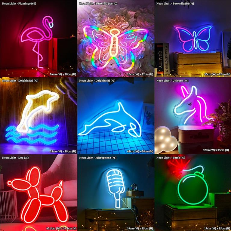 LED Neon Light / Game Room Party Wall Decoration Neon LED Signage ...