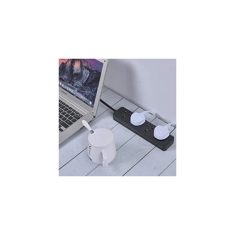 LIPWEL Extension Lead Plug Extension Cord Black Power Strip 4 Way ...