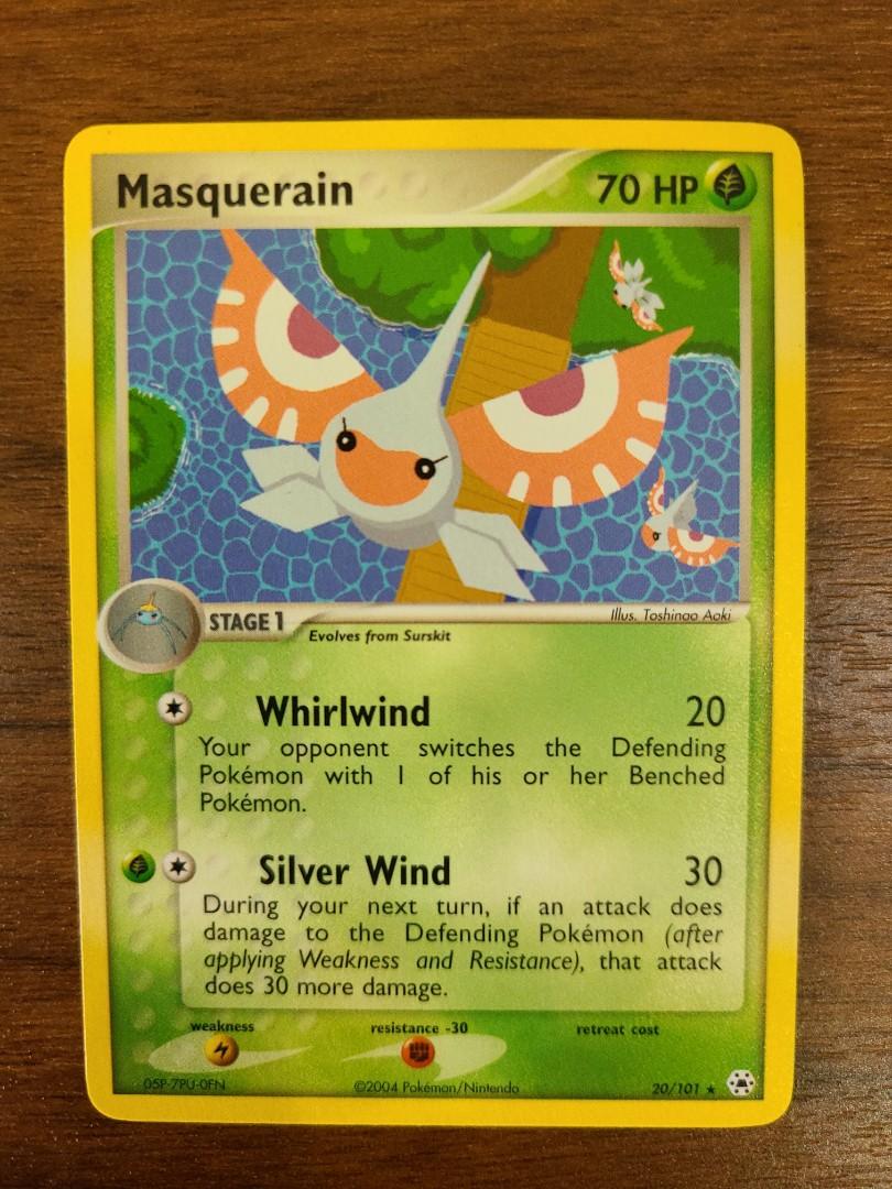 Masquerain 20/101 Regular Rare EX Hidden Legends Pokemon Card Game TCG ...