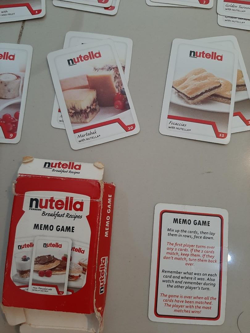 Memory game nutella, Toys & Collectibles, Permainan Papan & Kartu di ...