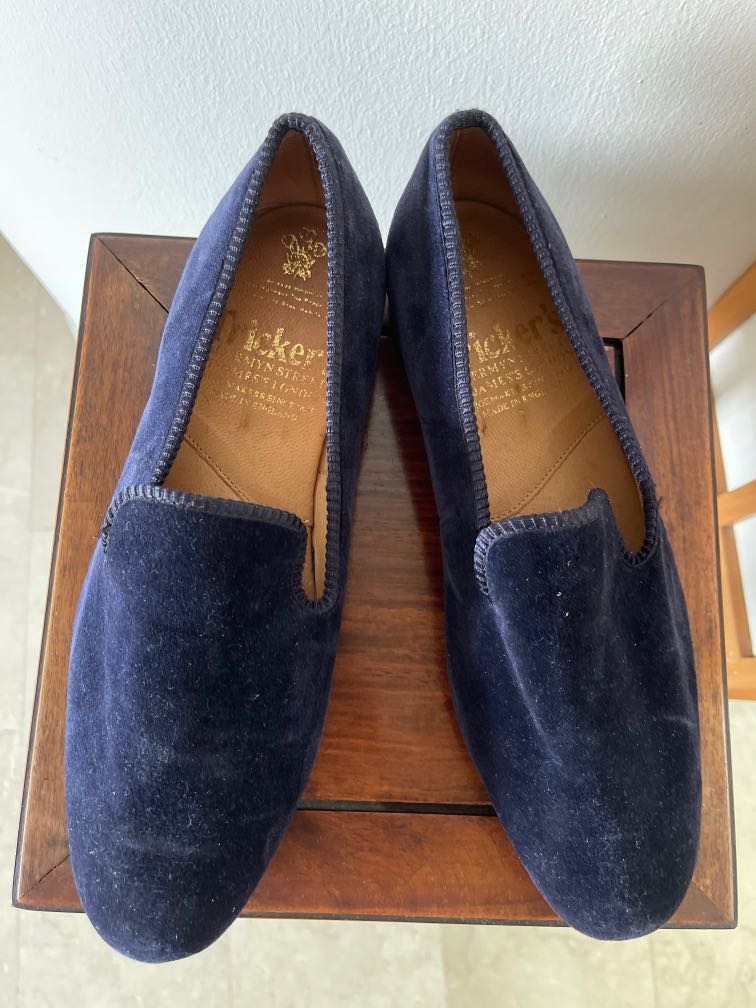 Navy Suede Loafers from Tricker’s of Jermyn Street, Luxury, Sneakers ...