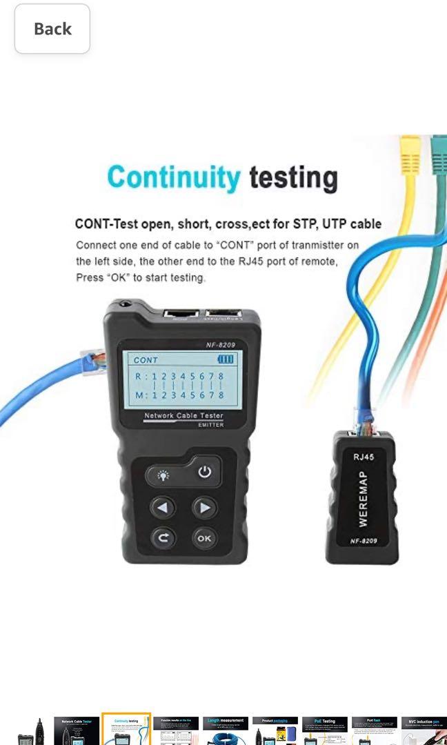 Network Cable Tester NF-8209 Wire Tracker Network Tool Scan Cable ...