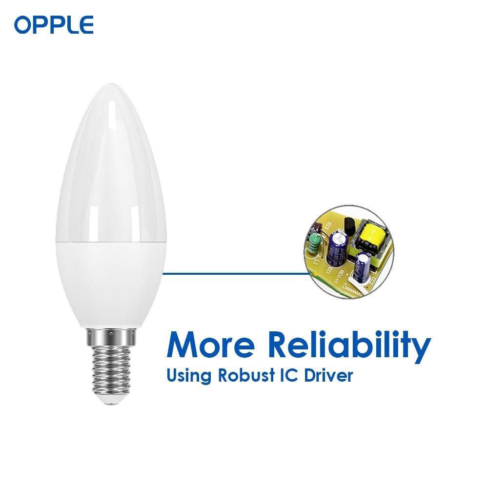 Opple LED Bulb E14 Utility Candle - 5 Watts Warm White, Furniture ...