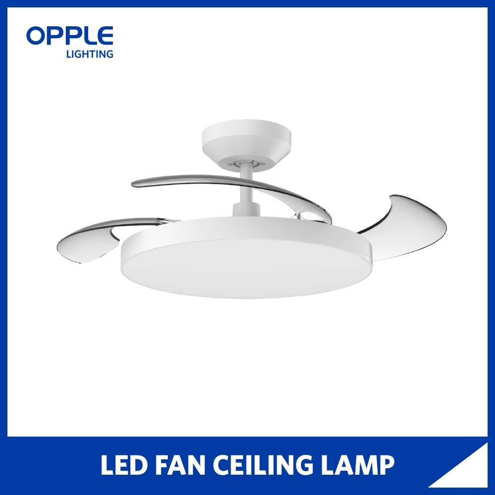 Opple WindyS Retractable Tri-color Ceiling Fan with Lamp 24 Watts | 36 ...