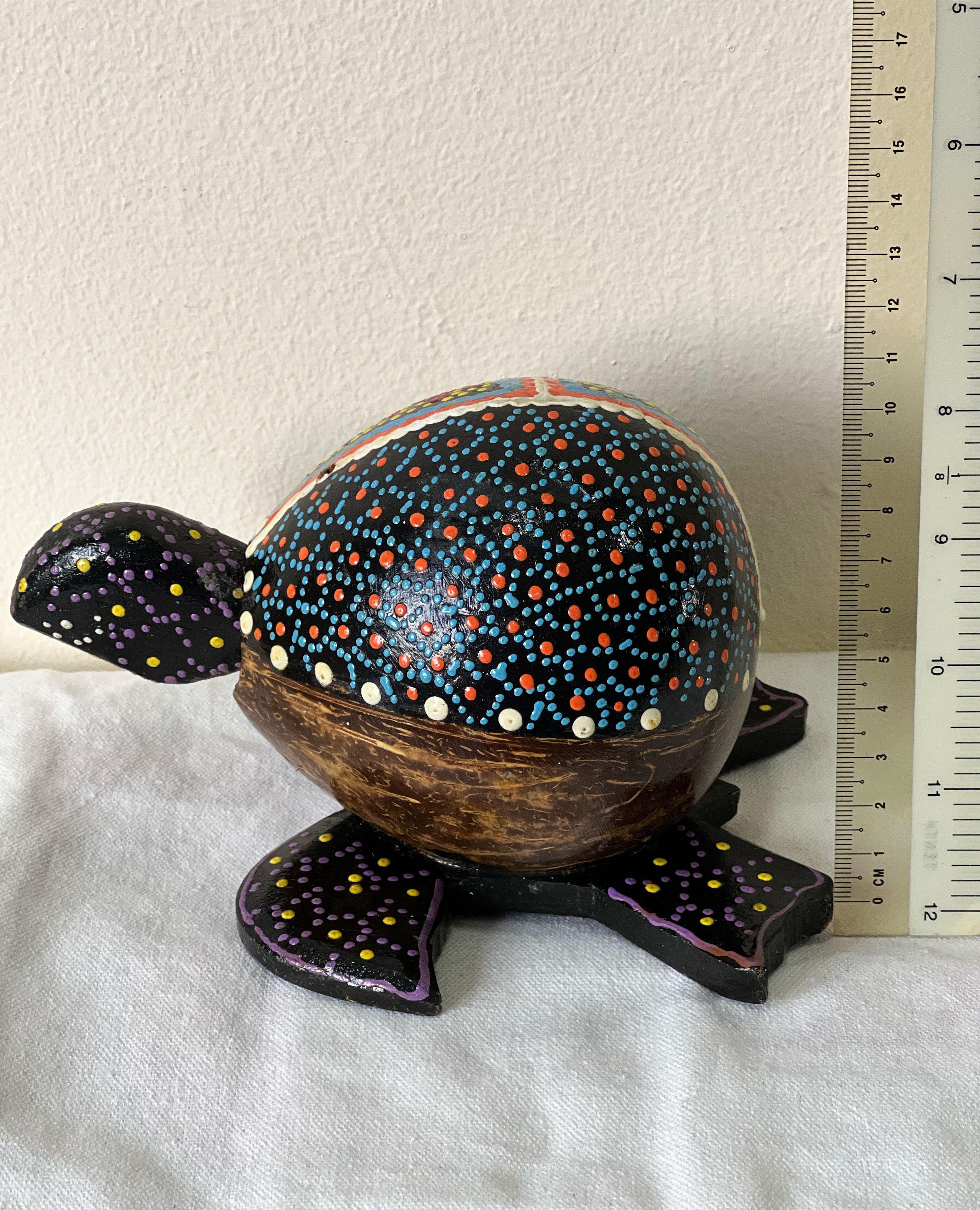 Painted Coconut Shell Shaking Head Turtle, Everything Else on Carousell