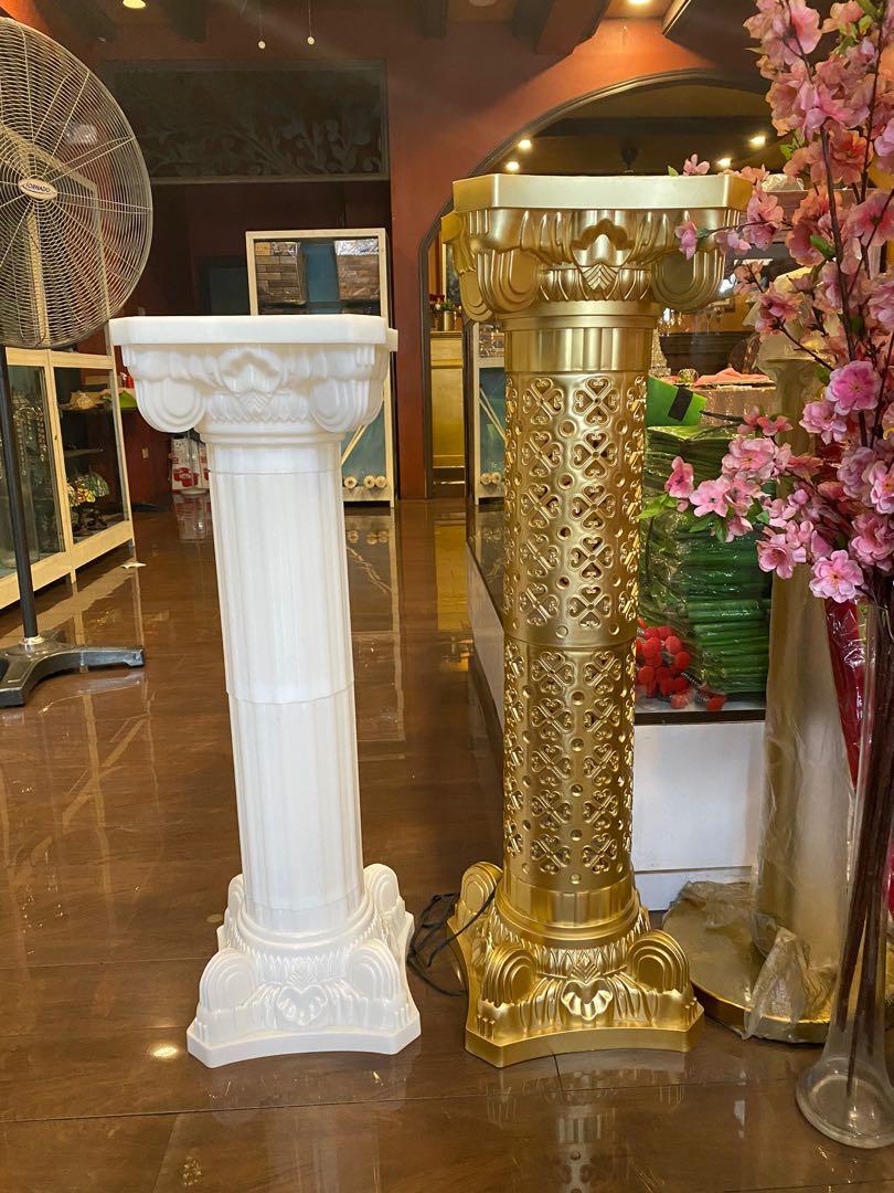 Plastic roman pillars (per piece), Furniture & Home Living, Outdoor ...