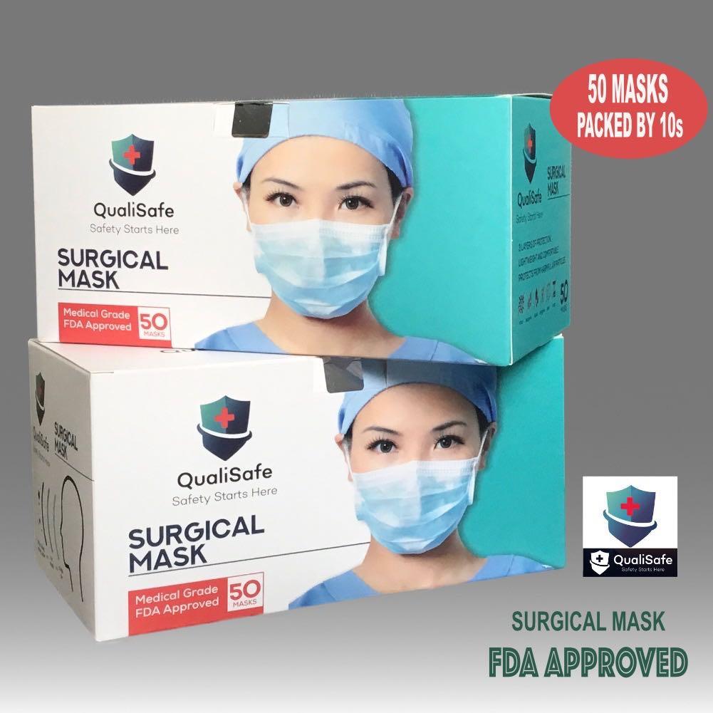 QUALISAFE SURGICAL MASK, Health & Nutrition, Face Masks & Face Shields ...