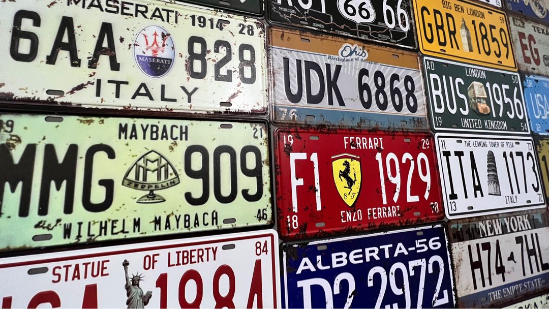 RETRO NUMBER PLATE, Furniture & Home Living, Home Decor, Other Home ...