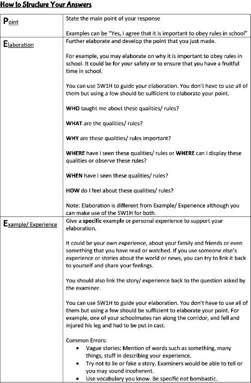 Score AL1 for P4, P5 & P6 English Oral | Study Notes, Checklists ...