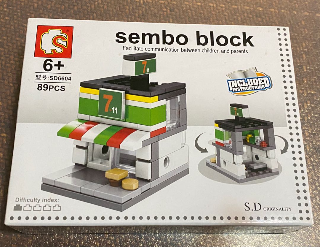 Sembo block 超商7-11迷你街景, 興趣及遊戲, 玩具 & 遊戲類 - Carousell