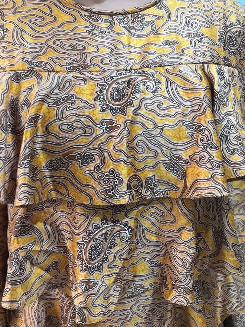 Set Batik Mega Mendung / Batik Awan Gold / Baju Pesta Hijab / bukan ...