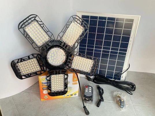 Solar Light Foldable Fan Blade Angle Adjustable Light Bulb Solar Indoor ...