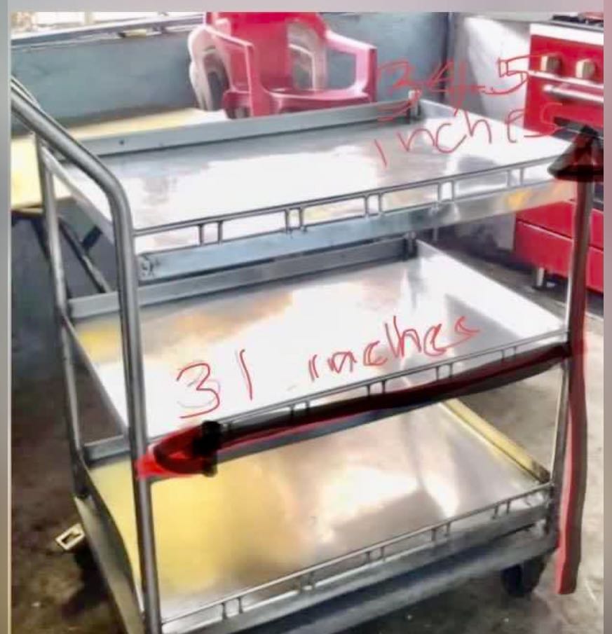 Stainless Push Cart/Lazy Susan, Furniture & Home Living, Kitchenware ...