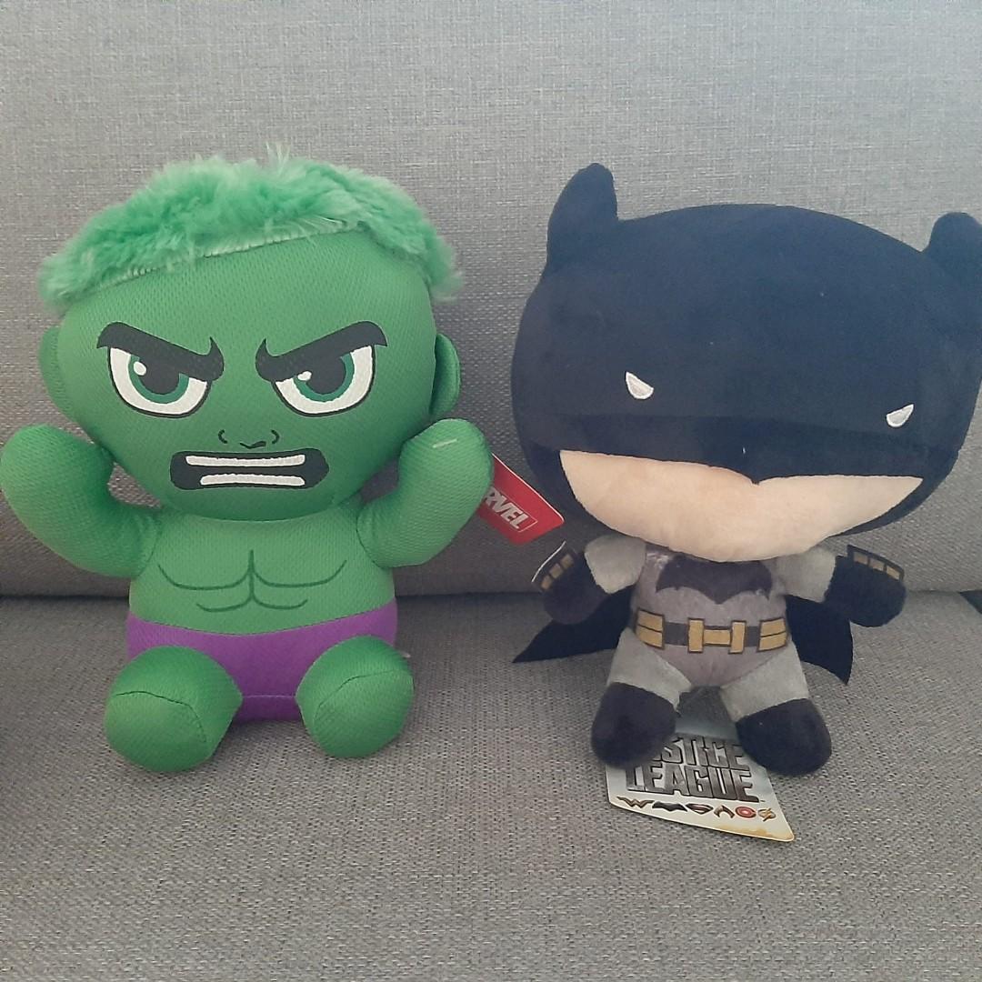 Superhero plush toys hulk spiderman batman captain america marvel dc ...
