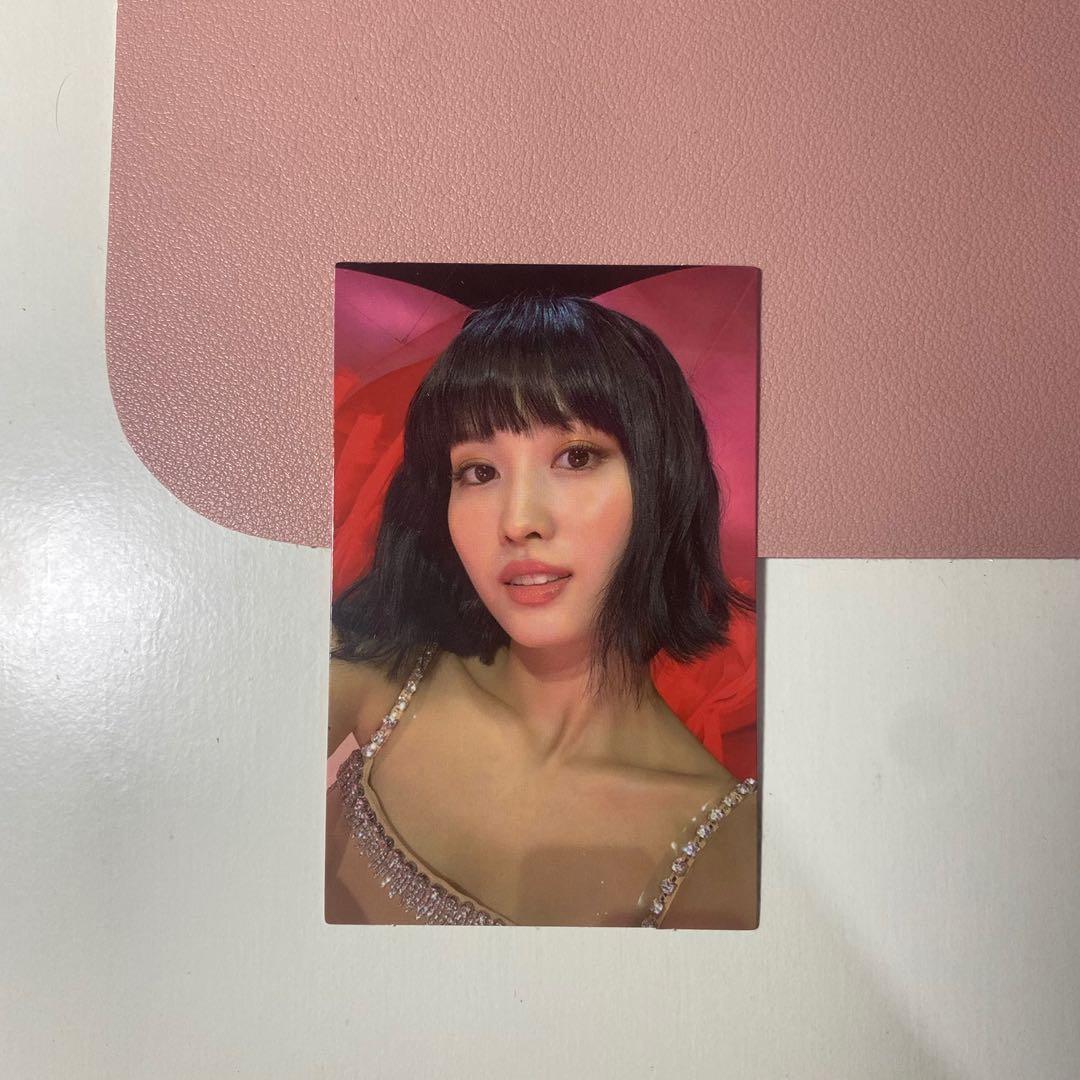 [twice Eyes Wide Open] Momo Red Background Authetic Photocard On Carousell