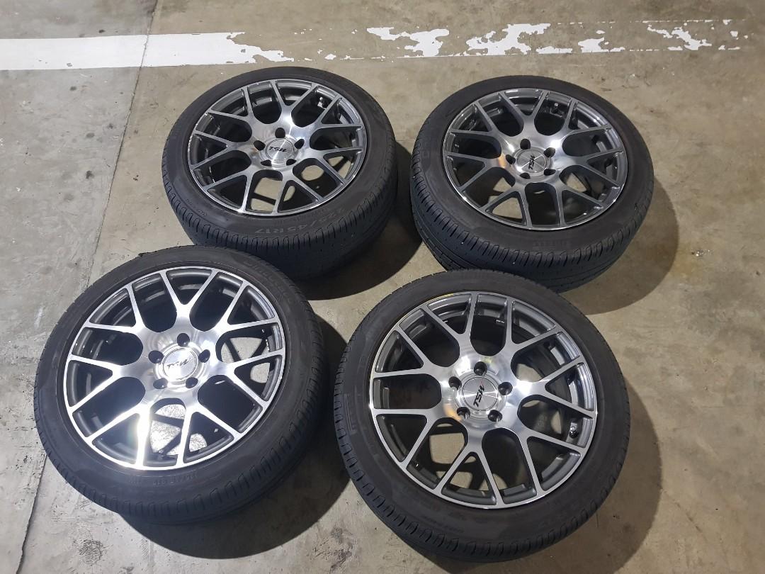 Used Original 17 inch TSW Nurburgring Rims Flow Form Rotary Forged, Car ...