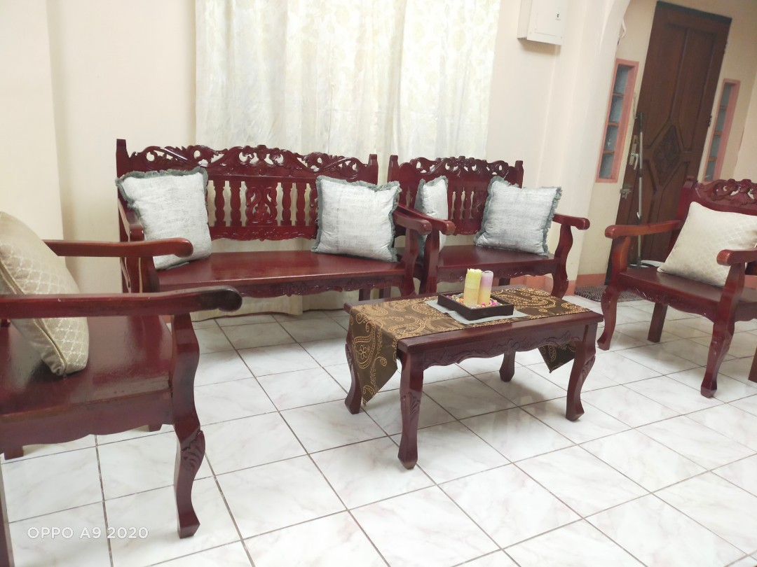 Wooden Sala Set Gemilina wood, Furniture & Home Living, Furniture ...