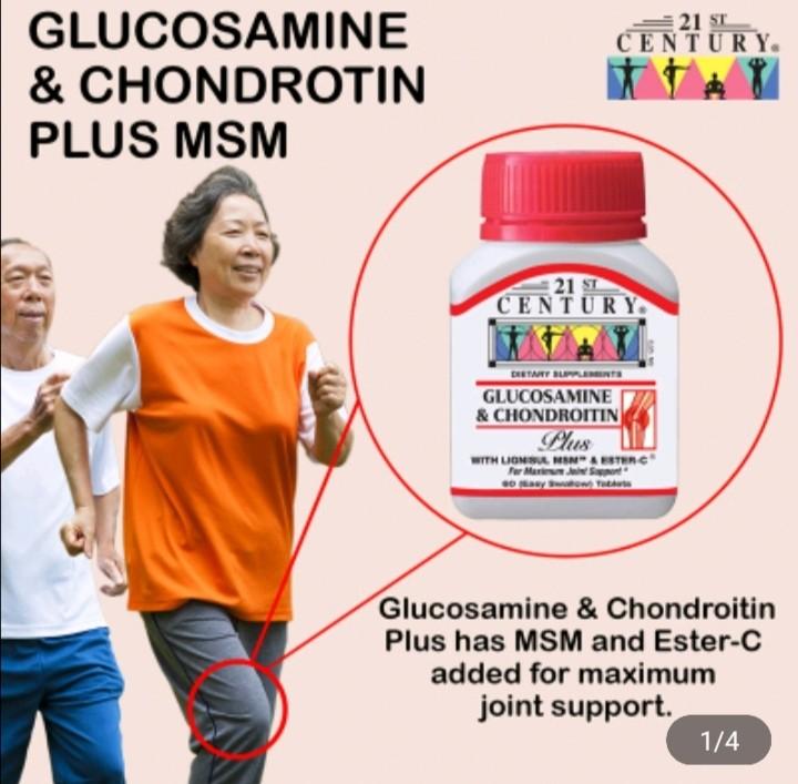 21 ST CENTURY GLUCOSAMINE & CHONDROITIN PLUS WITH LIGNISUL MSM ...