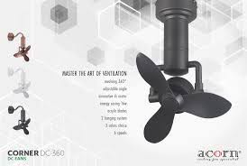 Acorn DC-360 Corner/wall mounted fan, Furniture & Home Living, Lighting ...