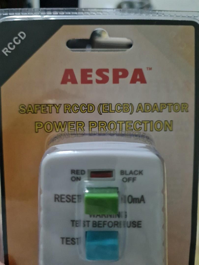 AESPA SAFETY RCCD (ELCB) ADAPTOR POWER PROTECTION, TV & Home Appliances ...