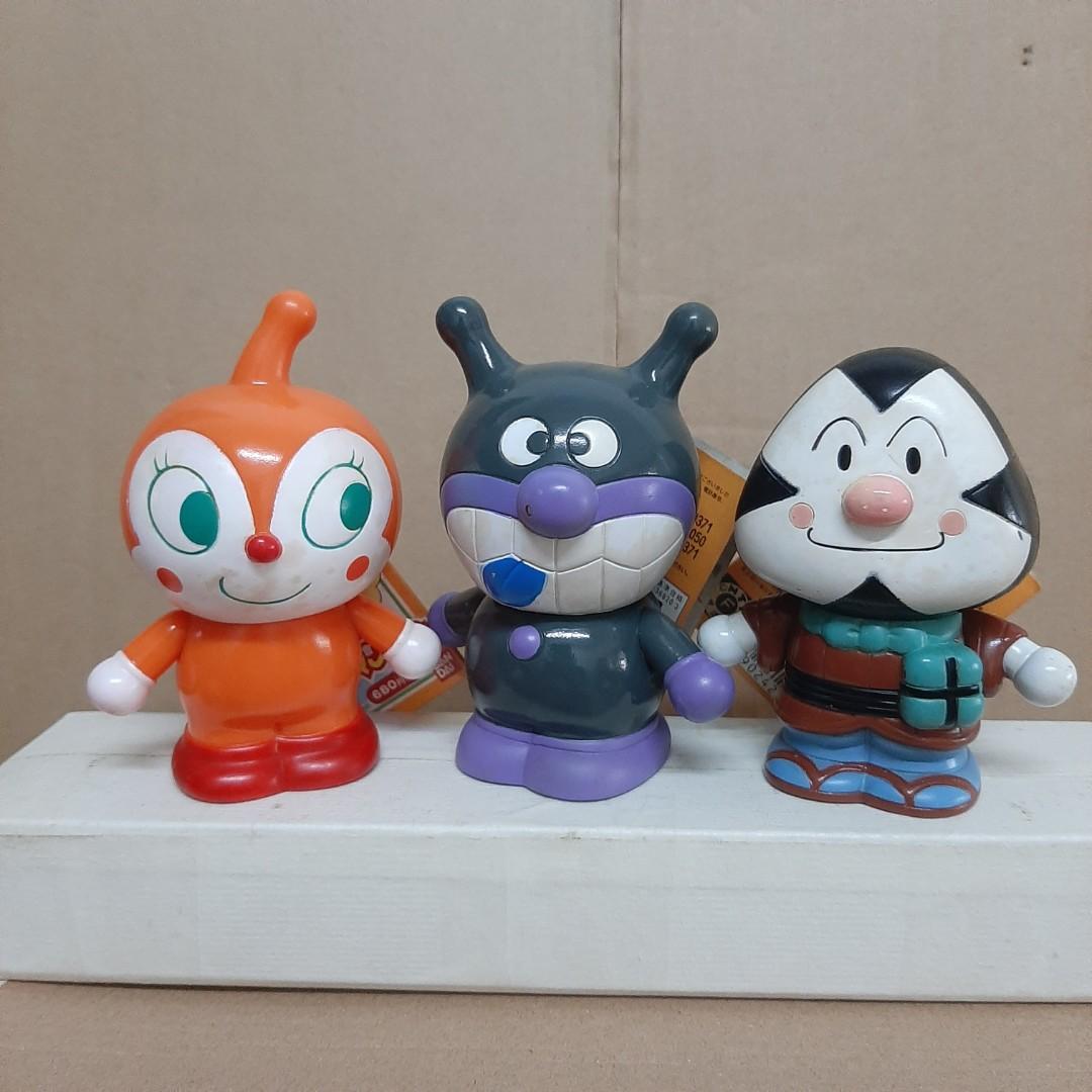 Anpanman Bread Man Cartoon Anime Vintage Soft Vinyl Squeaky Toy Coin ...